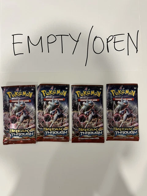 OPENED XY BREAKTHROUGH Booster Pack - 4 x Mega Mewtwo Y Artwork ...
