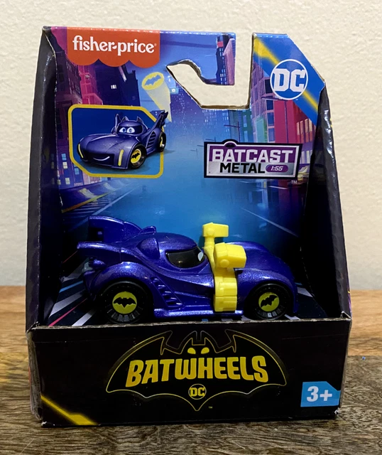 FISHER-PRICE BATWHEELS 1:55 Scale Car BAM the BATMOBILE with Utility ...