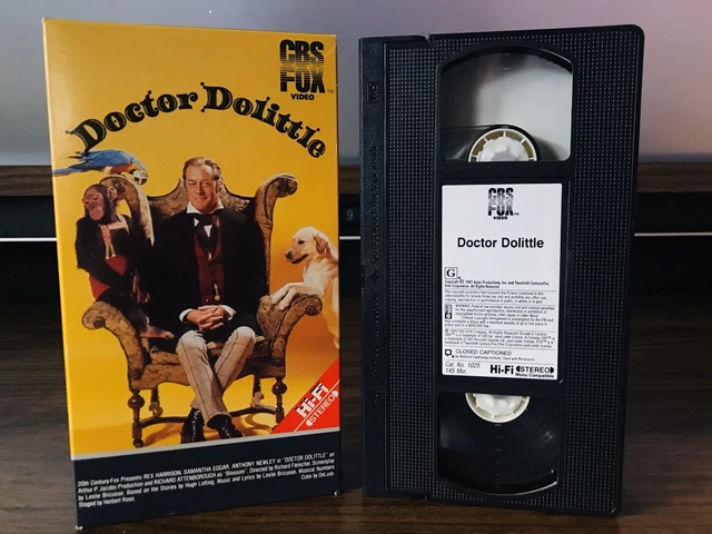 VTG VHS TESTED Doctor Dolittle Rex Harrison 1st Release on VHS 1984 CBS ...