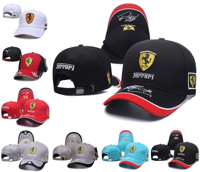ADULTS UNISEX F1 Team Racing Ferrari Adjustable Sun Hat Caps £18.00 ...