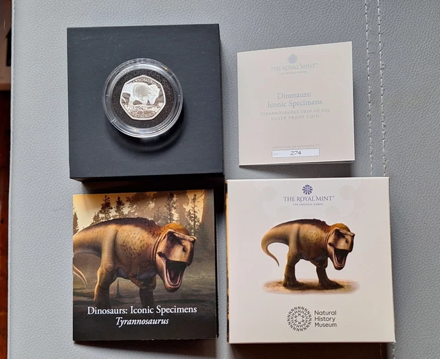 ROYAL MINT 2024 Dinosaurs: Iconic Specimens Tyrannosaurus Silver Proof ...