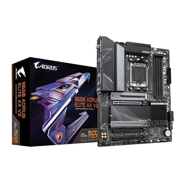 GIGABYTE B650 AORUS ELITE AX V2 AMD AM5 Socket Motherboard ATX 4x DDR5 ...