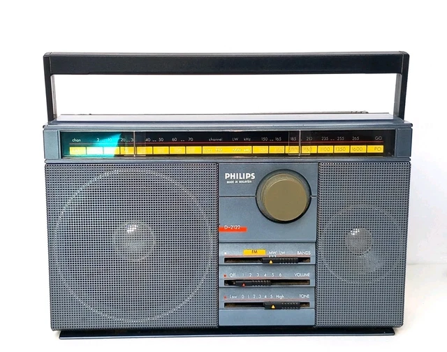 PHILIPS D-2122 TRANSISTOR Radio Vintage 3 Band FM MW LW £19.44 ...