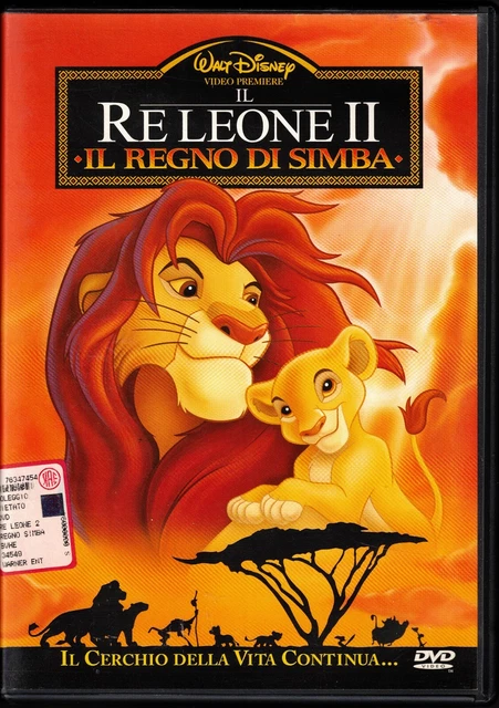 IL RE LEONE II (2) IL REGNO DI SIMBA Z8 34549 Dvd 1° Ed. WARNER COME ...