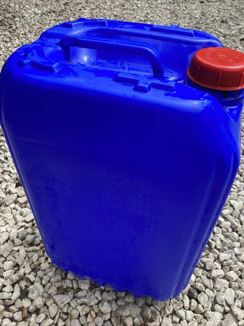 25 LITRE BLUE Plastic Drum Jerry Can With Cap - Used £5.00 - PicClick UK