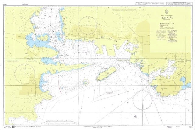AMIRAUTÉ 1596 GRÈCE Saronikos Kolpos Peiraias Chart Carte Maritime ...