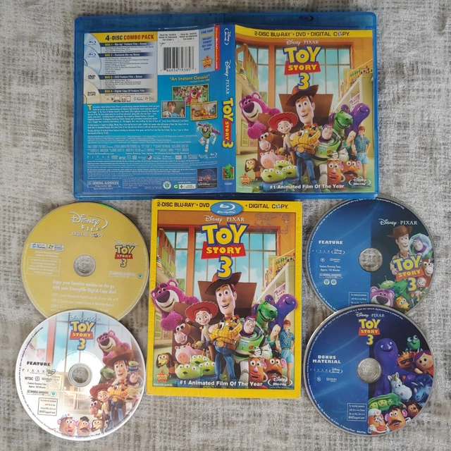 TOY STORY 3 Blu ray DVD 4 Disc Set w Slipcover $6.99 - PicClick CA