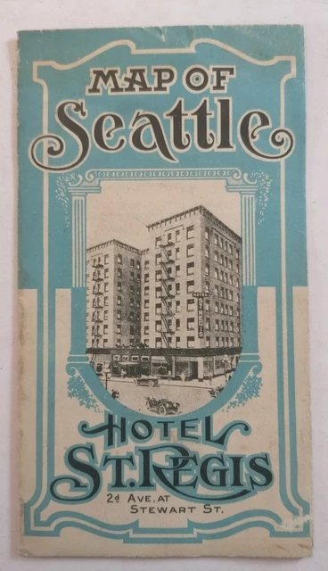 MAP OF SEATTLE Hotel St Regis 1920s £4.68 - PicClick UK
