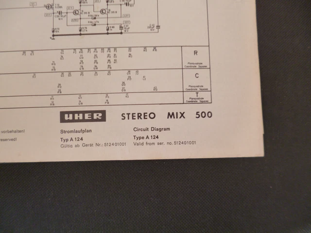 ORIGINAL SERVICE MANUAL Schaltplan UHER VG 851 STEREO EUR 11,50 ...