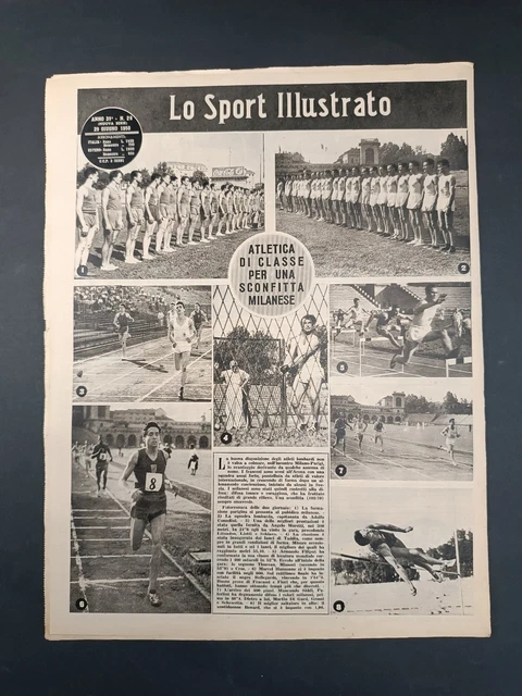RIVISTA LO SPORT Illustrato n. 26 (1950) Svezia-Italia, Atletica, EUR 6 ...
