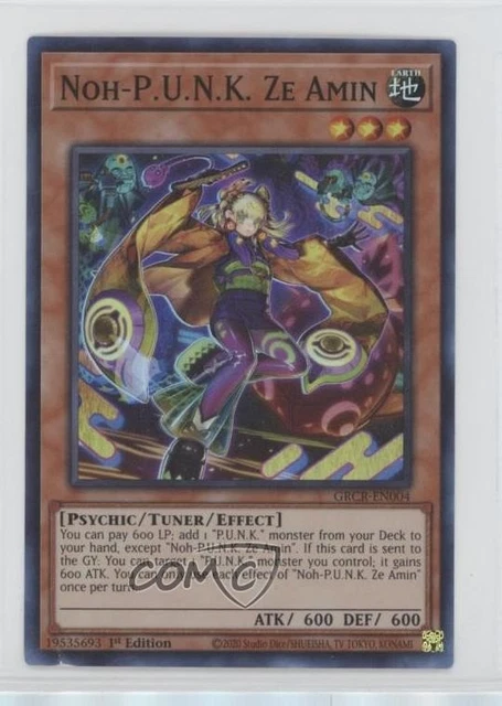 SUPER RARE - Noh-PUNK Ze Amin 1st Ed. YuGiOh The Grand Creators #GRCR ...