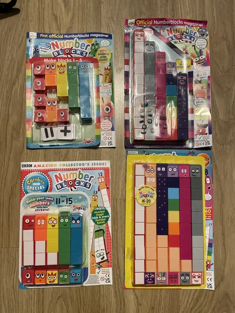 CBEEBIES NUMBER BLOCKS 4 X Magazines 1-20 Blocks £35.00 - PicClick UK