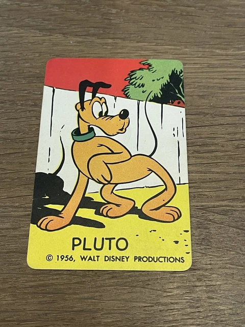 VINTAGE 1956 WALT Disney Pluto Cartooning Card Extremely Rare Disney ...