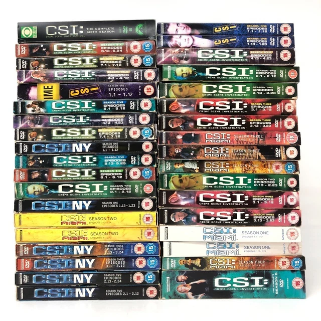 CSI DVD BOXSET Bundle x36 Miami New York TV Series Crime Scene ...