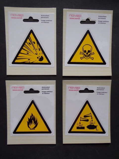 § PICTOGRAMME ADHÉSIF signalisation danger EUR 3,00 - PicClick FR