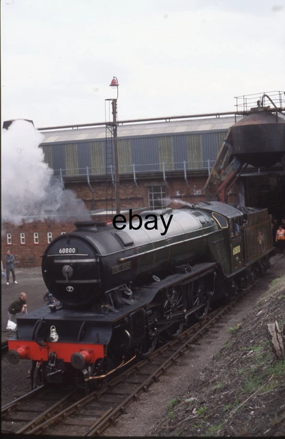 35MM RAILWAY SLIDE - BR Steam Loco 60800 @ Barrow Hill £2.99 - PicClick UK