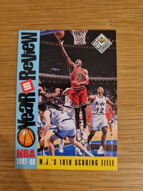 1998-99 COLLECTORS CHOICE Michael Jordan Year In Review 10th Scoring ...