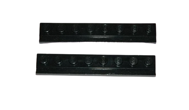 2 LEGO® TRAIN Railway 9V 12V RC Slide Guide Rail 8x1 BLACK £3.35 ...