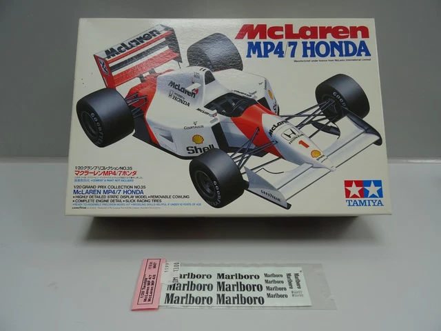 TAMIYA MCLAREN HONDA MP4/7 1:20 Bausatz # 20035 mit Tabak Decals! EUR 84,00 - PicClick DE