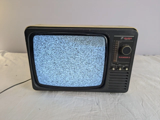 BUSH RANGER 3 Portable Black & White CRT TV Retro Gaming Screen ...