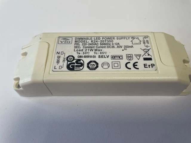 TRAFO ERSATZTRAFO VIG Dimmbar Dimmable Led Power Supply K24-20T350 Neu EUR 49,00 - PicClick DE