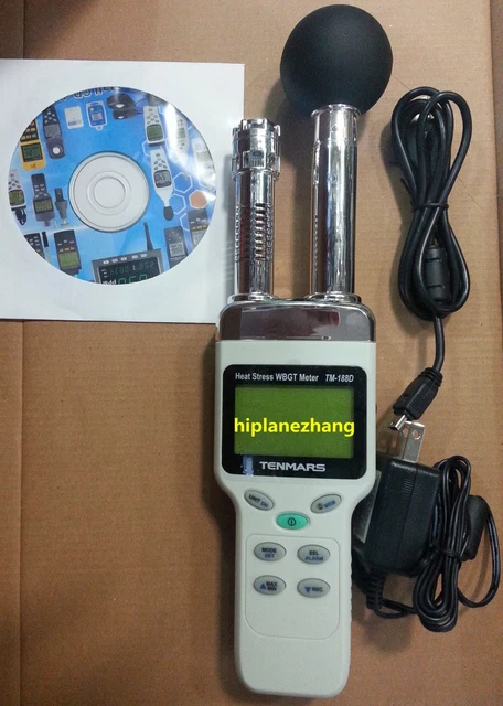 HEAT STRESS WET Bulb Black Globe Temperature WBGT Humidity DEW Meter ...