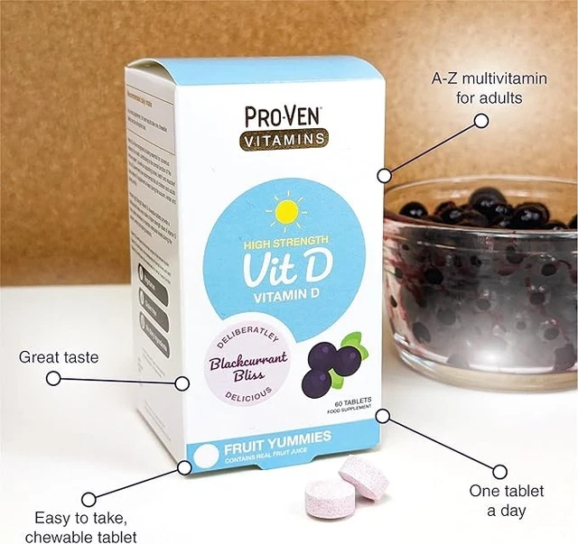 PROVEN VITAMIN D 2000 High Strength 60 Fruit Chewables £10.67 - PicClick UK