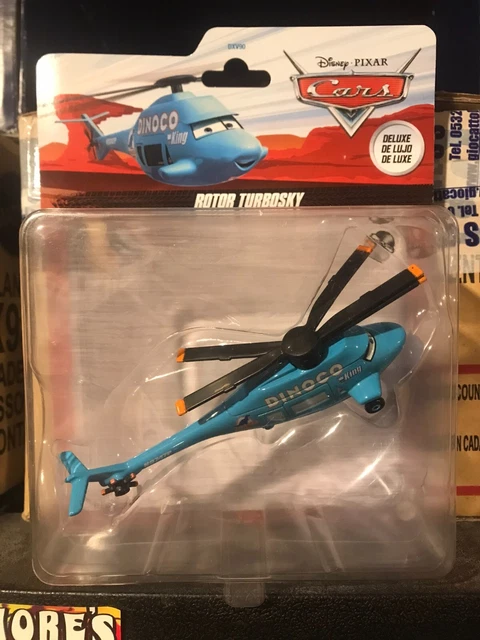 DISNEY PIXAR CARS Rotor Turbosky DInoco Helicopter Deluxe Mattel 1.55 ...
