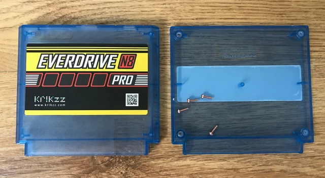 OFFICIAL NEW KRIKZZ Transparent Blue EMPTY SHELL ONLY Everdrive Famicom ...