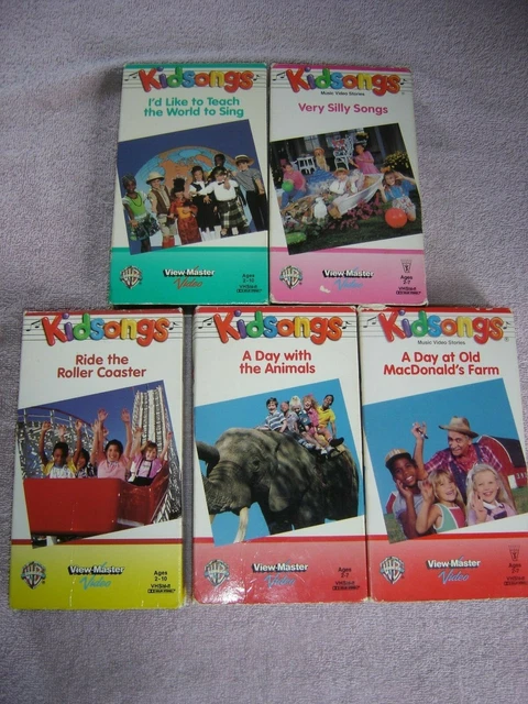 KIDSONGS VHS KIDS Music Video Lot 1980s 5 Silly Songs Teach World To ...