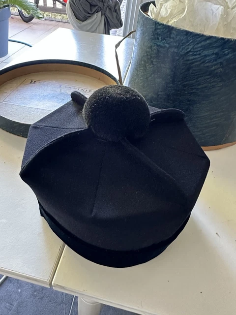 ANCIENNE TOQUE D'AVOCAT en feutre noir vintage 1900 EUR 30,00 - PicClick FR