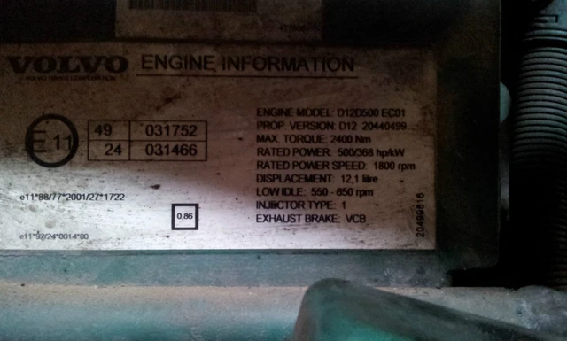 COMPUTER MOTORE VOLVO FH12, EDC, ECU, centralina, D12D500 EC01 20440499 ...