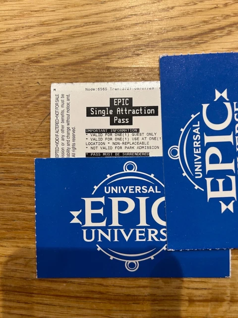 EPIC UNIVERSE SINGLE Ride Express Pass x3 £10.80 - PicClick UK