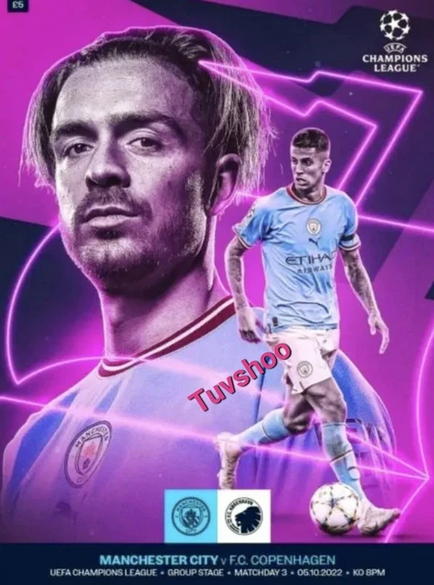 MANCHESTER MAN CITY v FC Copenhagen CHAMPIONS LEAGUE 5/10/2022 ...