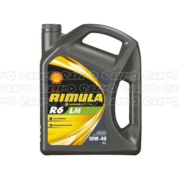 SHELL RIMULA R6 LM 10W-40 Low-SAPS Heavy Duty Synthetic Diesel Engine ...