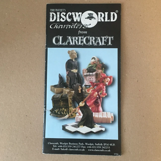 TERRY PRATCHETT DISCWORLD characters from Clarecraft catalog / leaflet ...