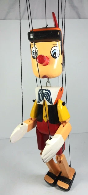 VINTAGE WOODEN PINOCCHIO Puppet String Puppet Marionette 16" $49.00 ...