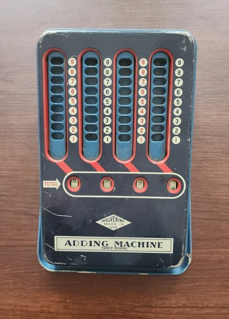 VINTAGE WOLVERINE ADDING Machine Made In U.S.A. Used Condition $19.90 ...