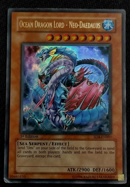 YUGIOH OCEAN DRAGON Lord Neo Daedalus SD4-EN001 Ultra Rare 1st Edition ...