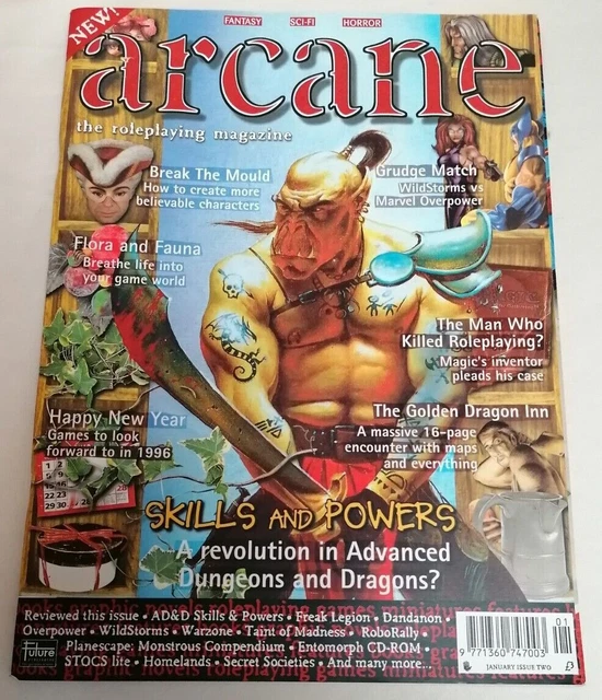 MAGAZINE - ARCANE Roleplaying RPG Magazine Sci-Fi Fantasy Horror No #2 ...