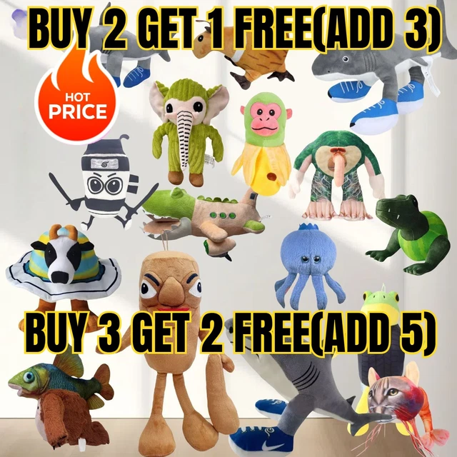 ITALIAN BRAINROT PLUSH Collectible —Soft Brain Rot Characters Stuffed ...