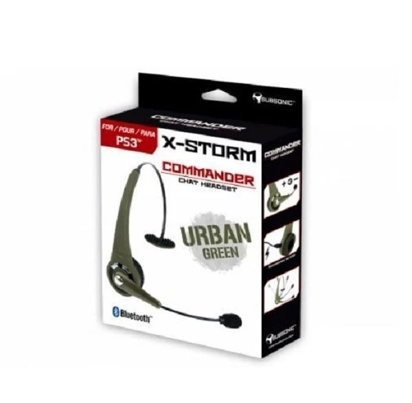 SUBSONIC CHAT HEADSET X-storm Commander Urban Green Sony Playstation 3 ...