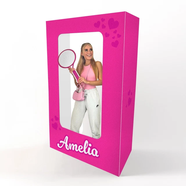BARBIE MOVIE THEME Life Size Box Party Prop | Barbie Box Photo Booth £ ...