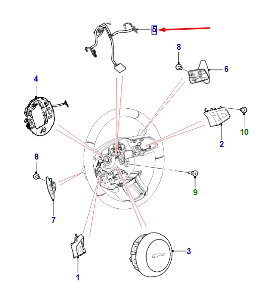 JAGUAR E-PACE X540 Steering Wheel Harness J9C7838 NEW GENUINE £120.00 ...