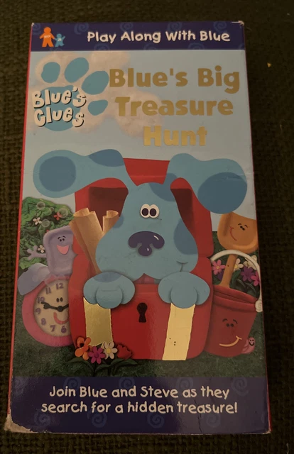 NICK JR BLUE’S Clues Blues Big Treasure Hunt VHS Video Tape Nickelodeon ...