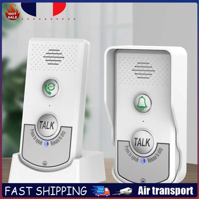 DOOR BELL CHIME Waterproof Wireless Intercom Welcome Doorbell (White 1 ...
