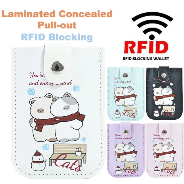 RFID BLOCKING ID Card Holder Laminated Concealed Business Card Case ...