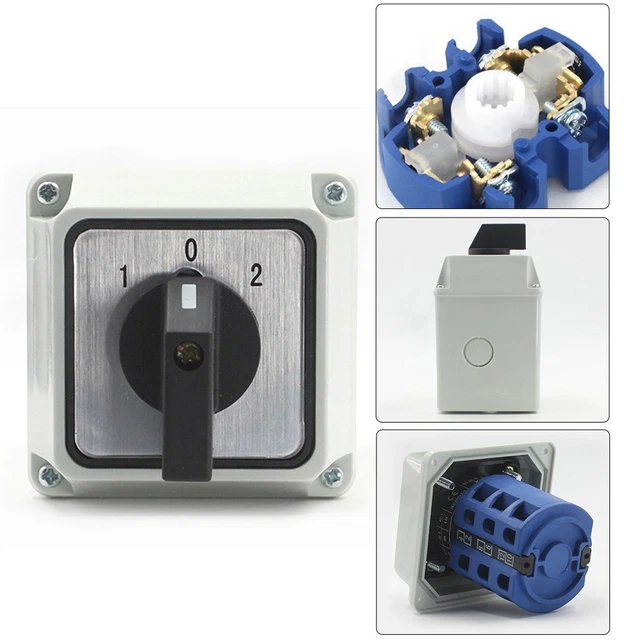 TRANSFER SWITCH CHANGEOVER Switch IP65 LW26-25 Rotary Cam 12 Terminals ...