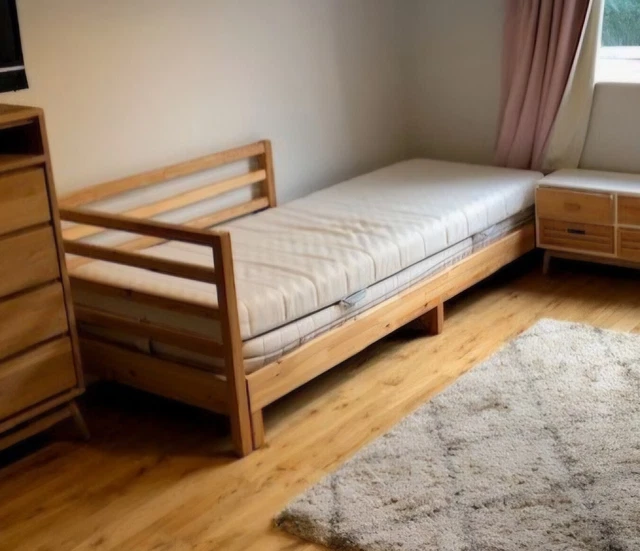 IKEA TARVA SOLID Wood day bed to double bed includes 2x ikea 80x200 ...