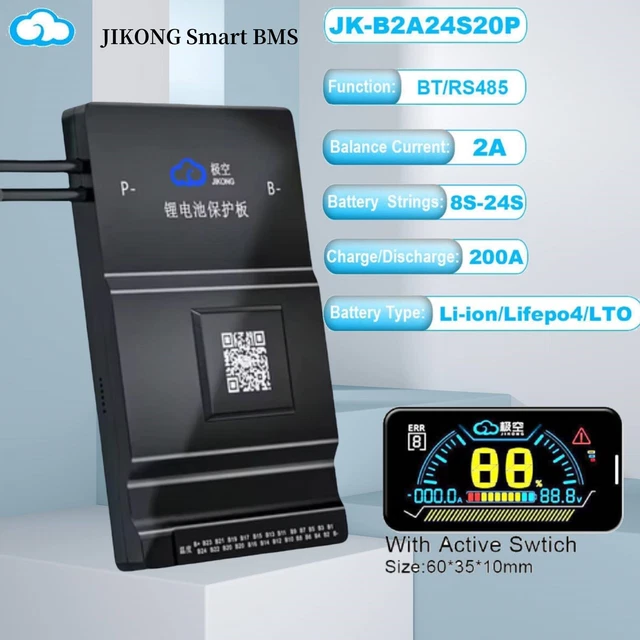 JIKONG BMS JK-B2A24S20P 8S-24S 200A Li-Ion LiFePo4 LTO Batteries Active Balance £135.90 ...